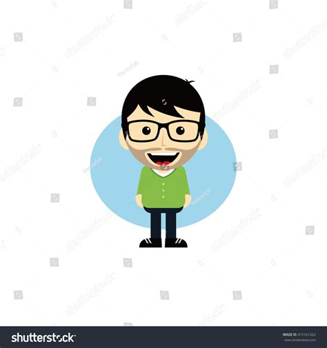 Geek Cartoon Nerd Guy Character Stock Vector Royalty Free 415161262 Shutterstock