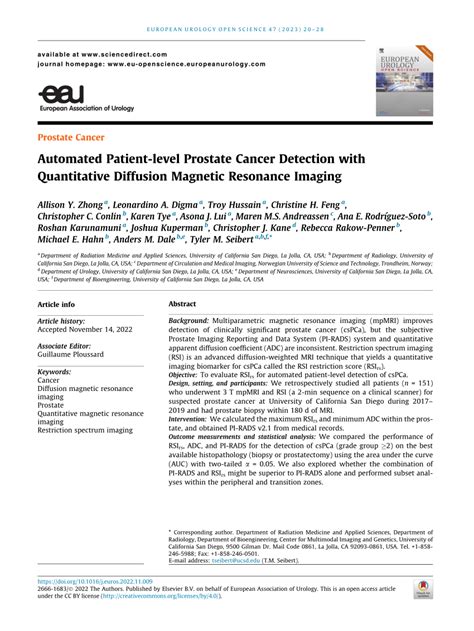 Pdf Automated Patient Level Prostate Cancer Detection With