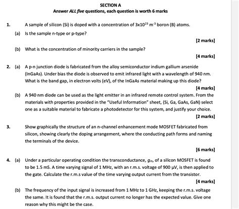 Solved Section Aanswer All Five Questions Each Question Is