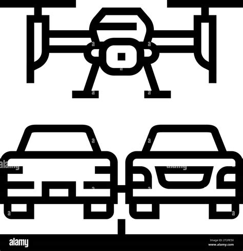 Traffic Monitoring Drone Line Icon Vector Illustration Stock Vector Image And Art Alamy
