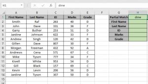 Partial Match With VLOOKUP Function