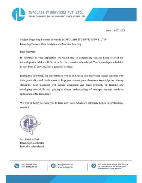 Het Patel On Linkedin Infolabzinternship Datascience