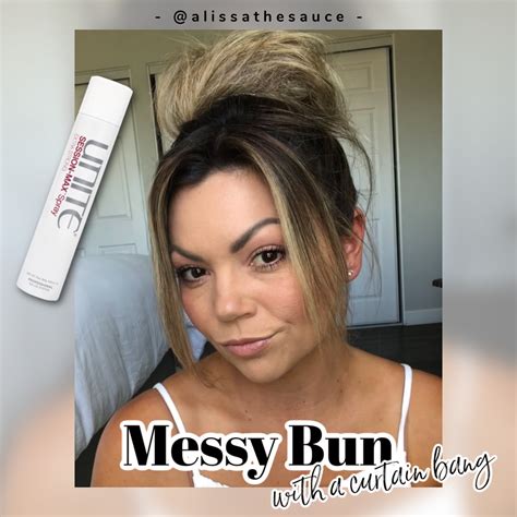 Messy Bun With A Curtain Bang — Alissa Grossi Everyday Hair