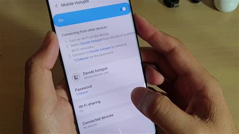 Samsung Galaxy S10 S10 How To Enable Disable Mobile Hotspot Wifi Sharing Youtube