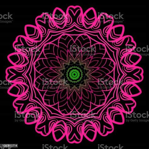 현대 장식 꽃만 달 장식 름 장식입니다 꽃 디자인입니다 벡터 일러스트입니다 섬유 인사말 카드 색칠 공부 전화 상자 인쇄에 사용할 수 있습니다 0명에 대한 스톡 벡터 아트 및