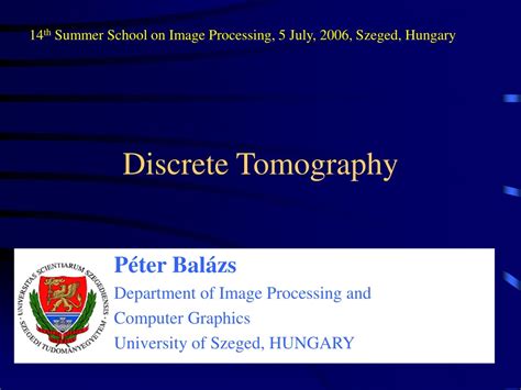 Ppt Discrete Tomography Imaging 3d Objects And Industrial Parts Powerpoint Presentation Id