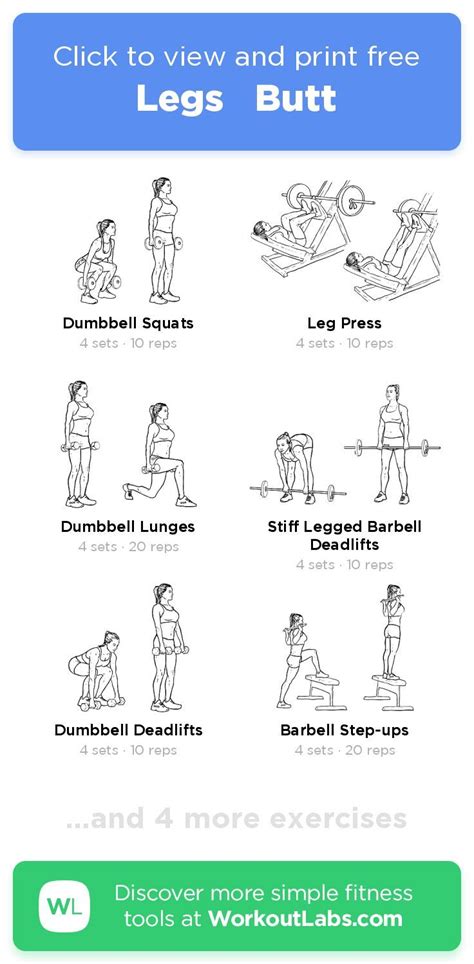 Gym Leg Day · Free Workout By Workoutlabs Fit Artofit