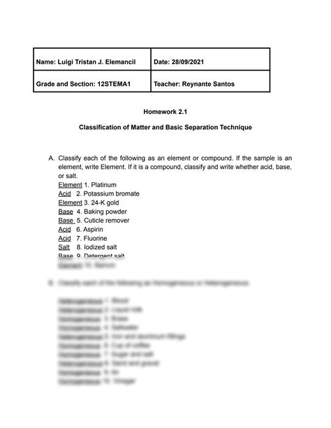 Solution Classification Of Matter And Basic Separation Technique