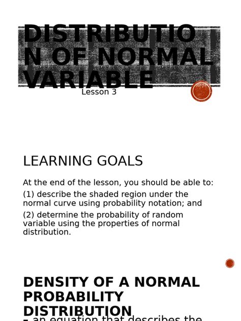 Distribution Of Normal Variable Standard Pdf
