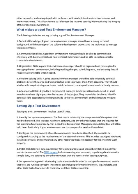 Understanding Test Environments Management Pdf
