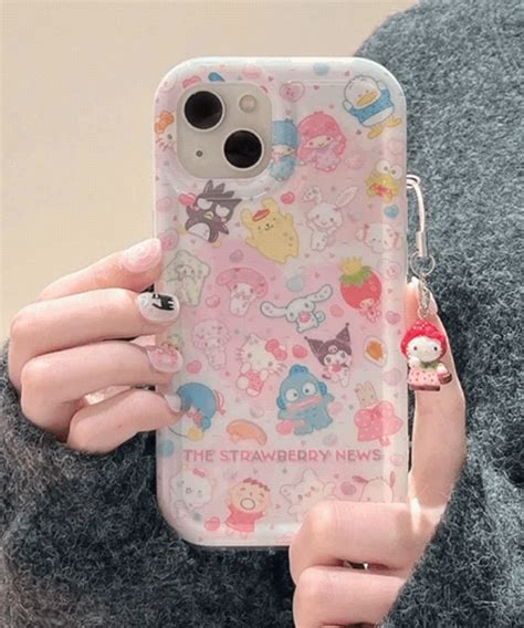 해외 몽글뽀짝한 캐릭터 애니 만화 데일리 러블리 아이폰 프로 프로맥스 케이스 키링 세 에이블리