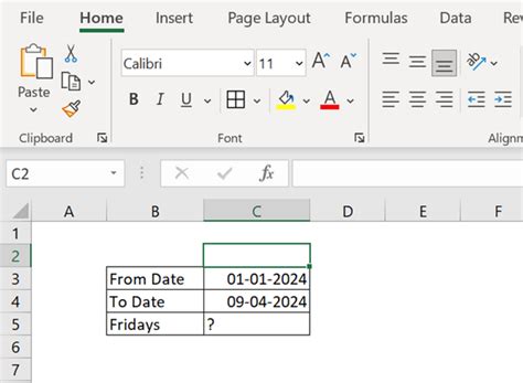 method to count a specific day of the week between two dates