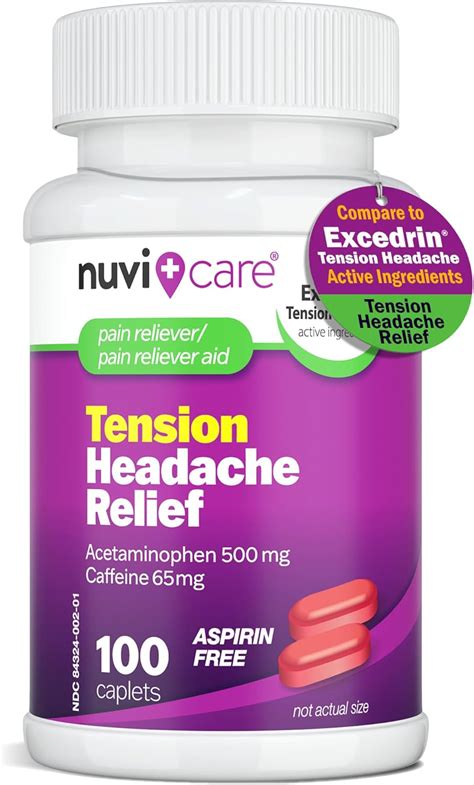 Nuvicare Tension Headache Relief Pills With 500mg