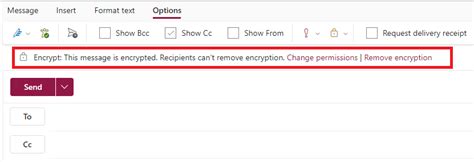 Microsoft Email Encryption CNC