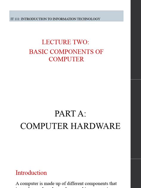 It 111 Components Of Computer Pdf Operating System Computer Data