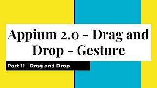Perform Drag U0026 Drop Gestures In Appium 2 In IOS R Doovi