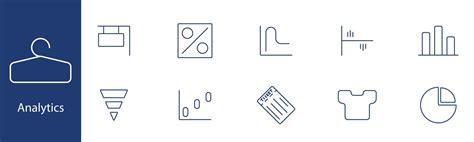 Premium Vector Analytics Set Icon Graph Chart Percentage Funnel Report Statistics Data