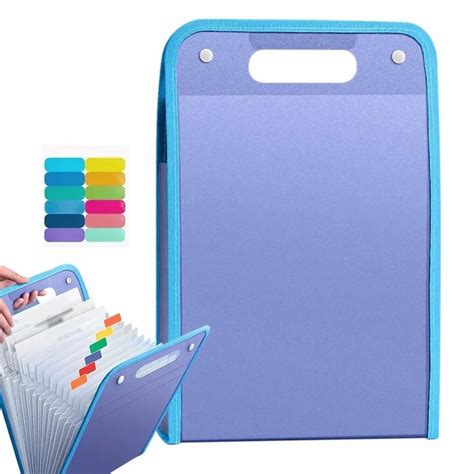 portable file holder vertical a4 file folder 13 pockets and handle