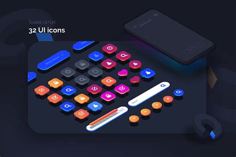 툴킷 Ui Ux 장면 작성자 모바일 응용 프로그램 디자인 활성 블록 및 연결로 스마트 폰 모형 사용자 인터페이스의 생성 현대