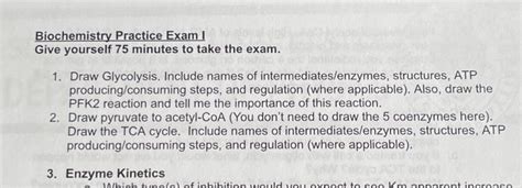 Solved Biochemistry Practice Exam I Give Yourself Minutes Chegg