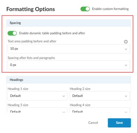 Customize Font Sizes And Spacing In The Financial Statements