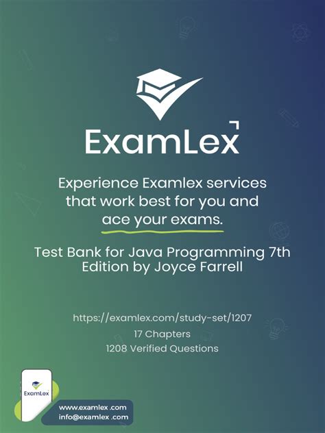Test Bank For Java Programming 7th Edition By Joyce Farrell Pdf