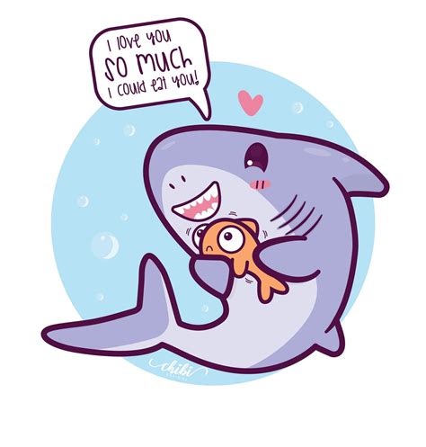 Drawing Cute Shark At Donald Gaillard Blog