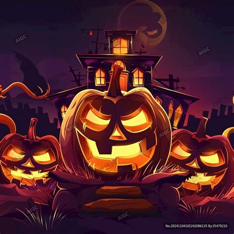 Ai创作图南瓜灯插画 万圣节南瓜插画 南瓜怪屋元素 万圣节南瓜灯笼插画 万圣节南瓜屋插画 万圣节南瓜灯笼鬼屋图片集 万圣节主题插画 万圣节南瓜小镇黑暗 万圣节南瓜灯笼素材下载 万圣节南瓜灯头像
