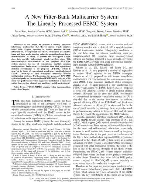 a new filter bank multicarrier system pdf mimo orthogonal