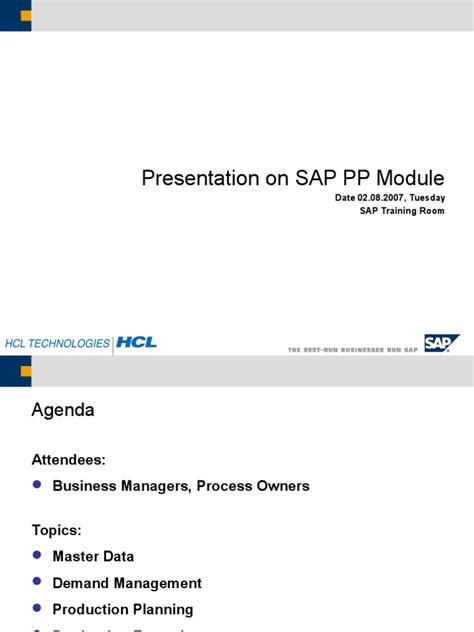 Sap Pp Overview Pdf Supply Chain Management Production And Manufacturing