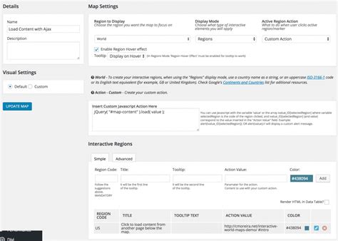 Load Content From Another Page With Ajax Interactive World Maps