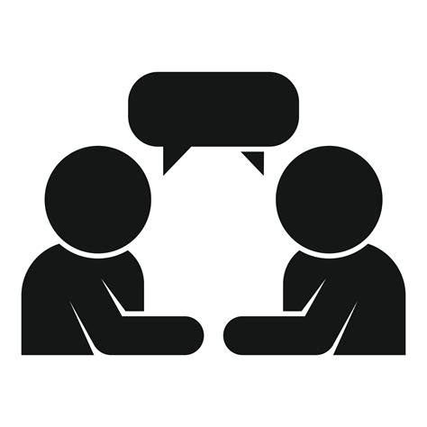 Group Friend Talk Icon Simple Vector People Office 15157726 Vector Art At Vecteezy