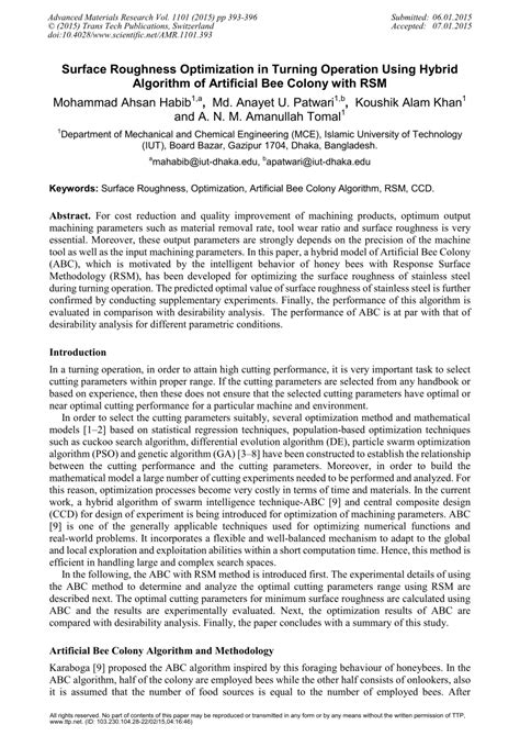 pdf surface roughness optimization in turning operation using hybrid