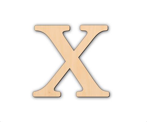 Unfinished Wooden Chi Shape Craft Supply Greek Letters Ships