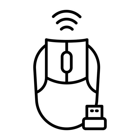 Wireless Mouse Line Icon 4573416 Vector Art At Vecteezy