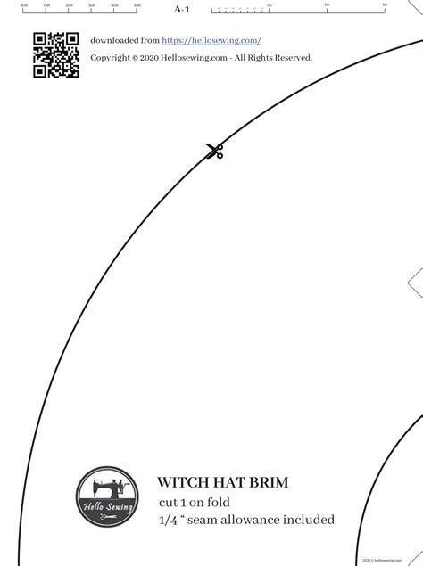 Witch Hat Sewing Template Download Printable Pdf Templateroller