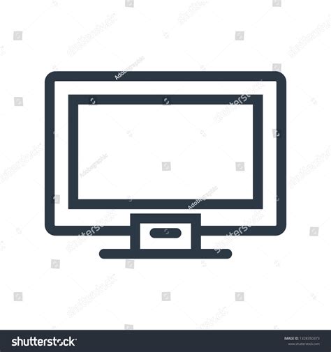 Monitor Modern Minimal Flat Vector Symbol Stock Vector Royalty Free 1328350373 Shutterstock