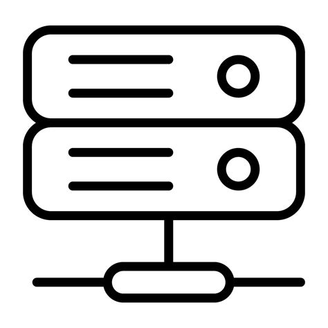 An Outline Design Icon Of Network Server 40200413 Vector Art At Vecteezy