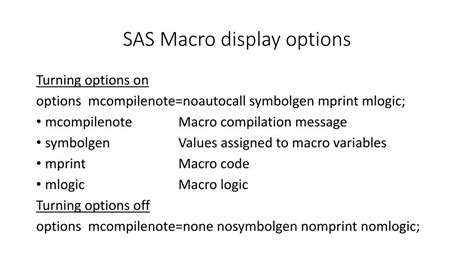 Ppt Sas Macros ® 101 Powerpoint Presentation Free Download Id2044588