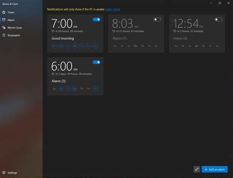 Alarms Clock App Windows