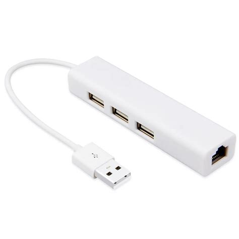 New USB To RJ45 Ethernet Adapter 3 USB Port Hub RJ45 Lan Adapter Laptop Dock PC Network UTP