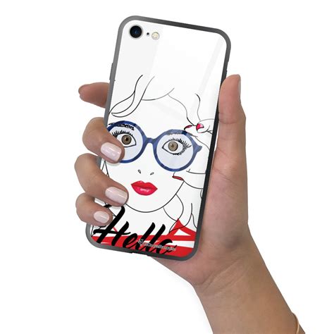 Sur Coque Pour Iphone Iphone Se Soft Touch Noir Effet Glossy Hello Design La