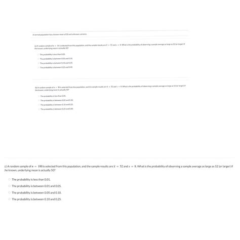 Solved A A Random Sample Of N Is Selected From This Chegg Com