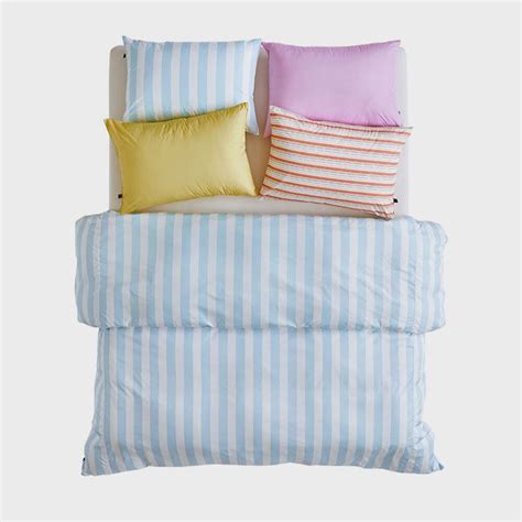 29cm 단독 블루스트라이프and오렌지 레이어드 이불커버세트 Ssq 2material 감도 깊은 취향 셀렉트샵 29cm