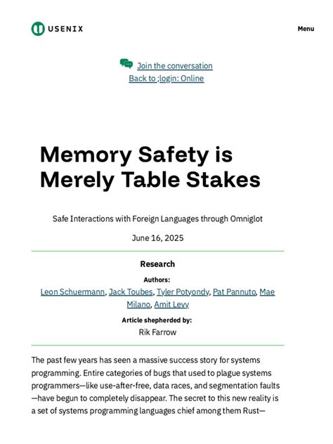 Ensuring Memory And Type Safety In Rust Pdf Pointer Computer