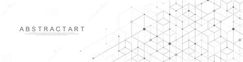 Modern Technology Vector Illustration With Square Grid Technology Banner Template Cubes Texture