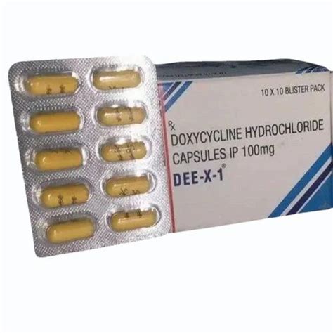 Dee X Doxycycline Hydrochloride Capsules Strength 100mg At ₹ 400 Box