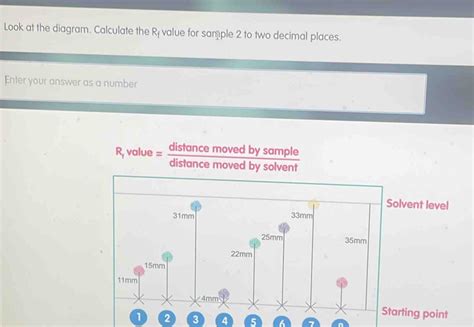 Solved Look At The Diagram Calculate The R F Value For Sample 2 To