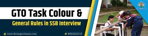 GTO Tasks Colour And General Rules In SSB Interview Target Defence Academy