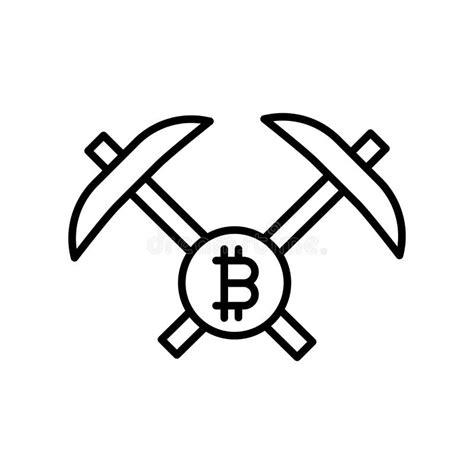 Bitcoin Icon Vector Isolated On White Background Bitcoin Sign Thin Line Design Elements In